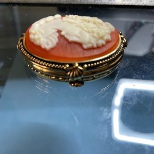 Jewelry | Estee Lauder Collectible Keepsake Solid Perfume Compact Cameo ...